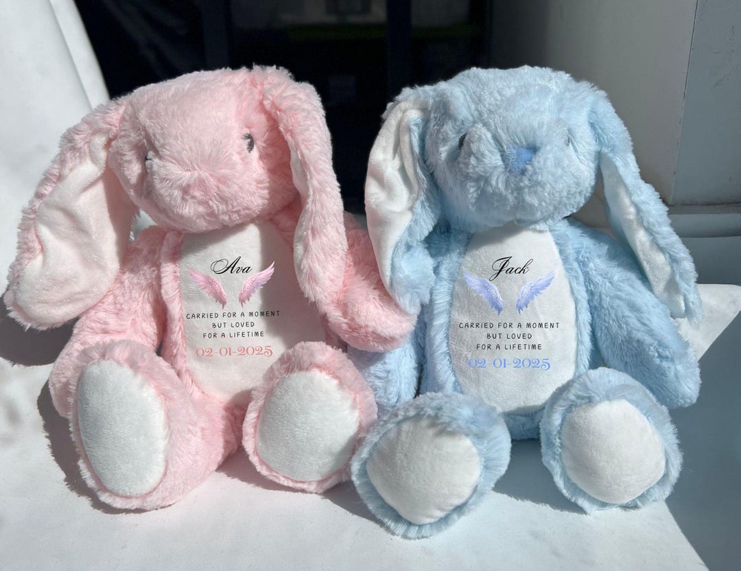 Personalised Baby Loss Bunny Soft Toy | Miscarriage Teddy Memorial ...