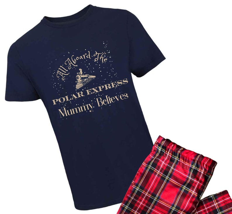 Personalised Polar Express Pyjamas, Christmas Family Matching Pjs ...