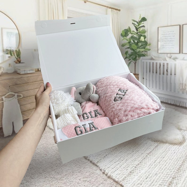 Baby Girl Pink Baby Hamper Gift Set Personalised Pink Baby - Etsy