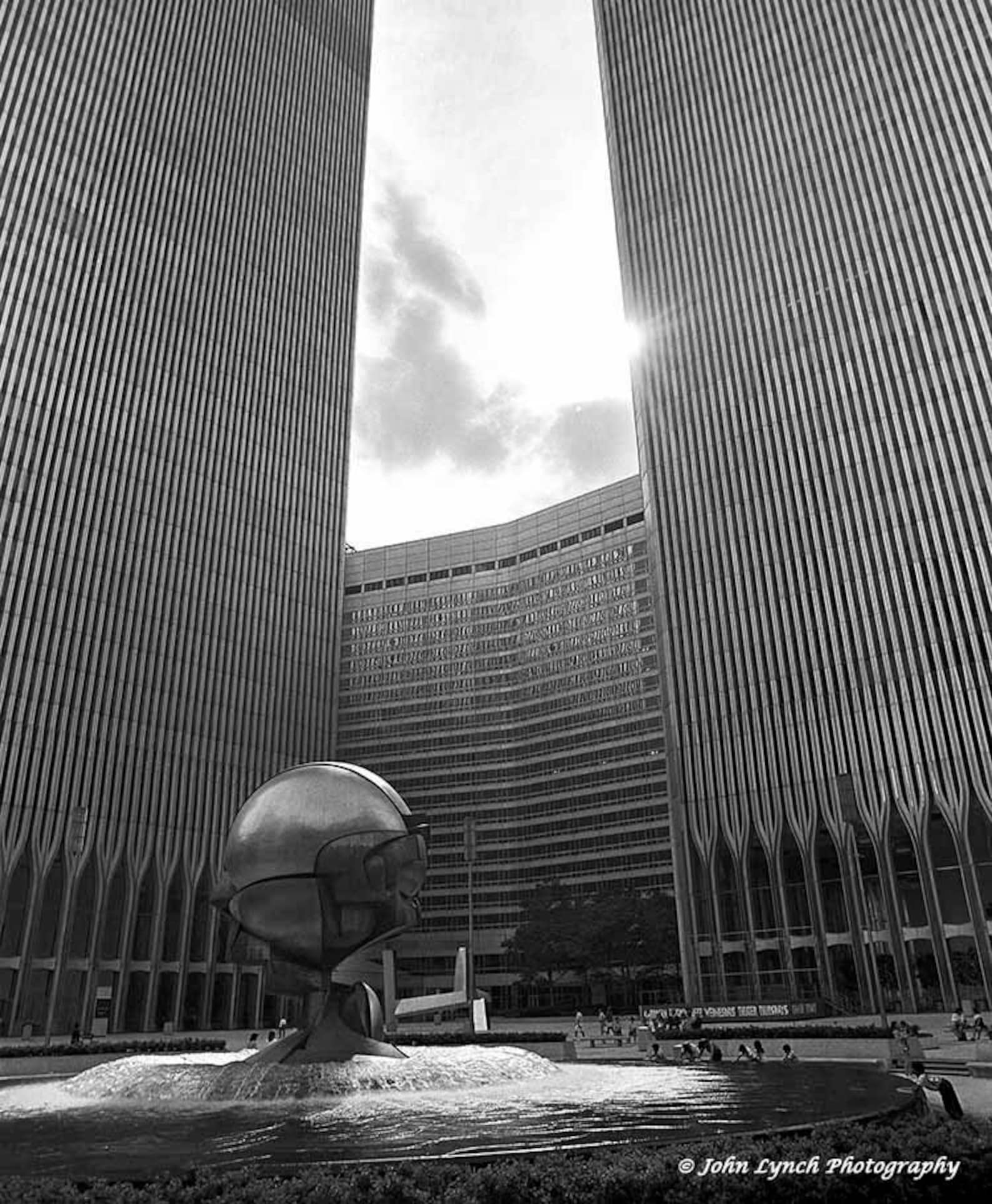 World Trade Center Plaza With Sphere, WTC, New York, B&W Fine Art ...