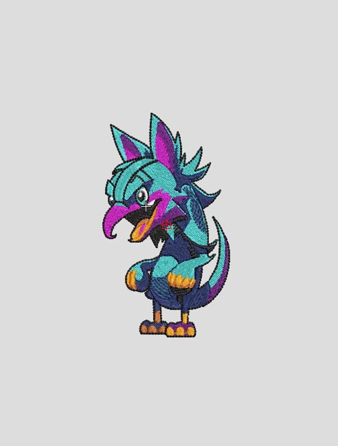 The Cartoon Bird Monster, Embroidery File, Machine Embroidery Designs ...