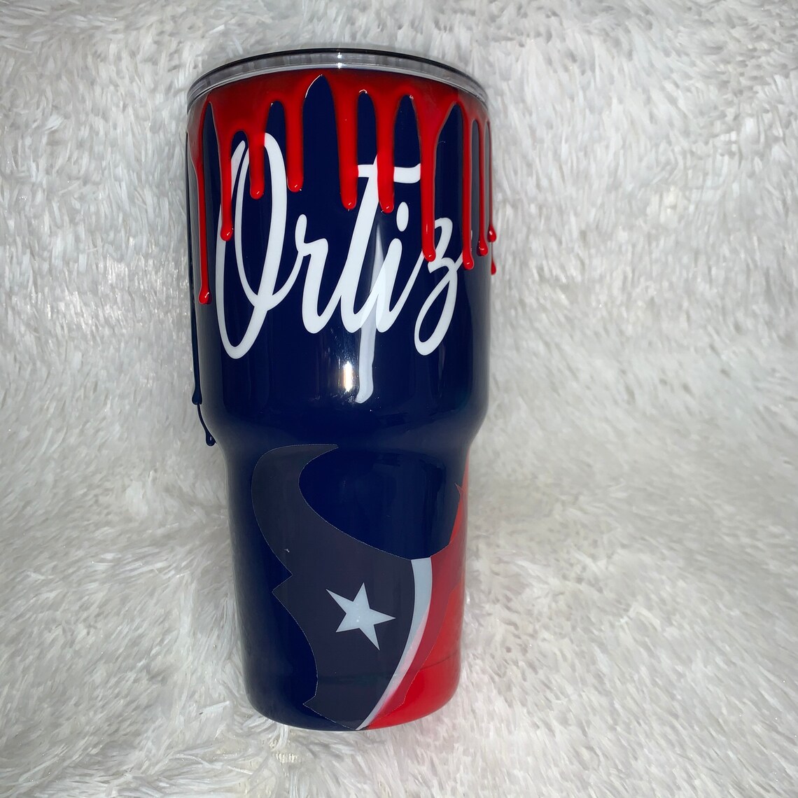 Texans Inspired Drip Tumbler. - Etsy