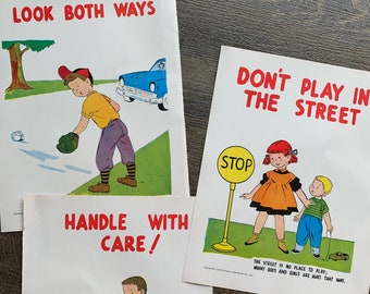 Vintage 1950s Children's Good Manners Posters Hayes School Publishing ...