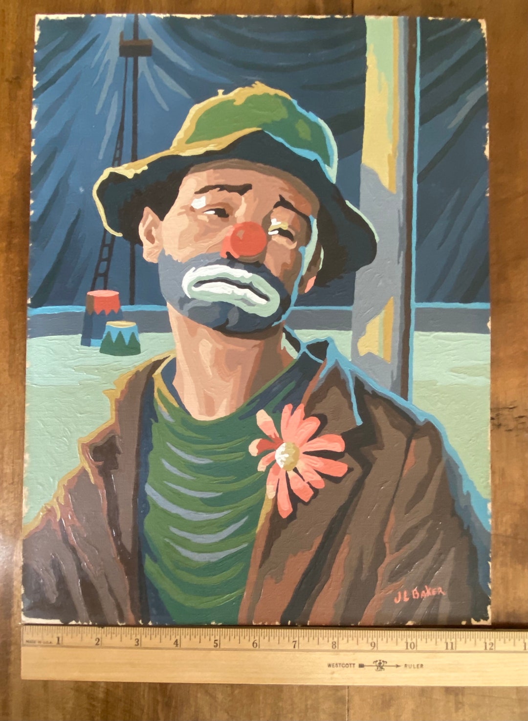 Vintage Clown Paint by Number - Clown Art - Sad Clown - Collectible ...