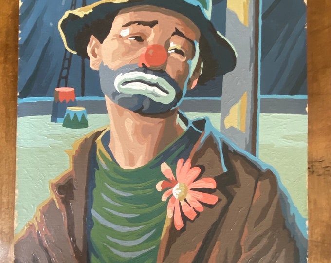 Vintage Clown Paint by Number - Clown Art - Sad Clown - Collectible ...