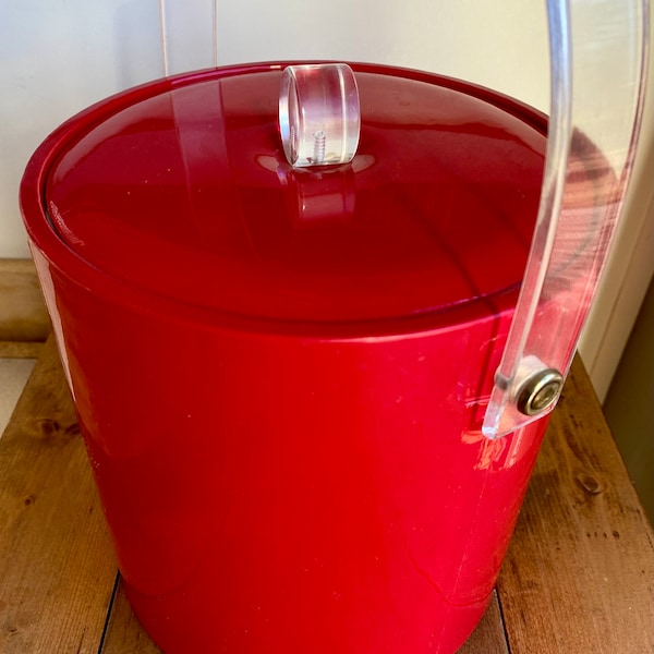 Red Ice Bucket - Etsy