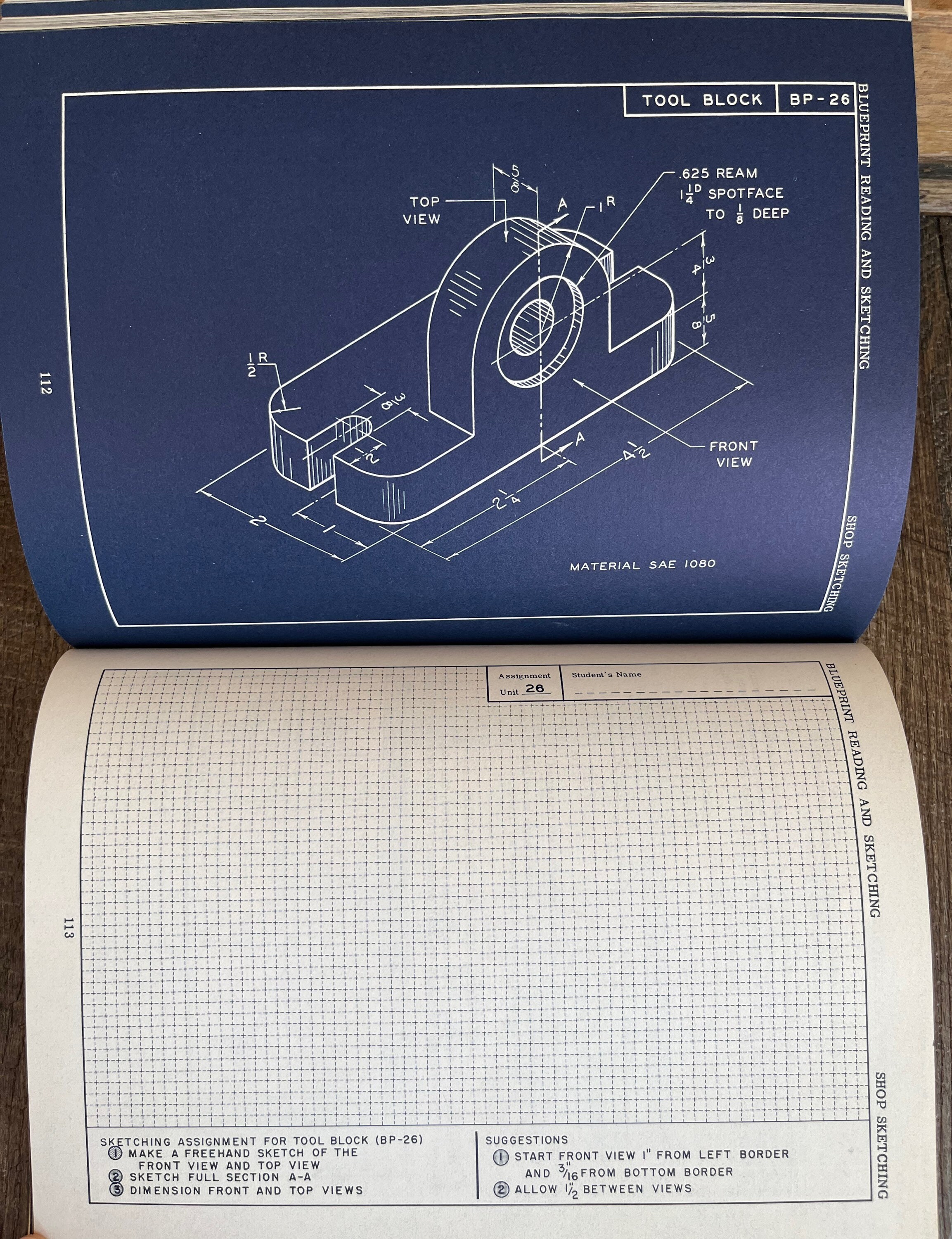 1950s basic Blueprint Reading and Sketching by C. - Etsy