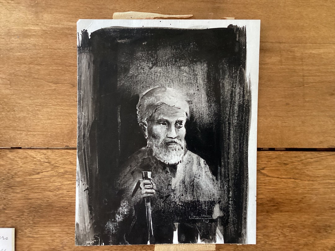 Vintage Art - Pen and Ink Portrait of Old Man - Portraits - Art by ...