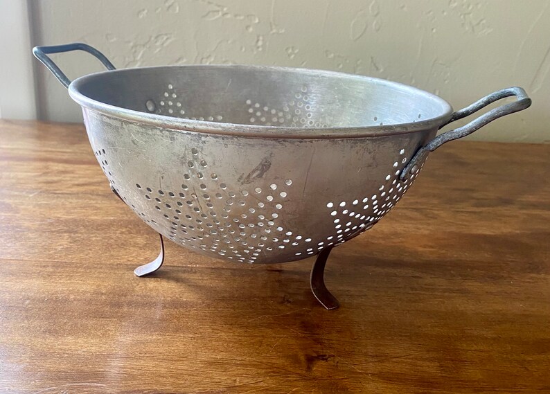 Aluminum Footed Colanders With Star Design Rustic Farmhouse Decor Star ...