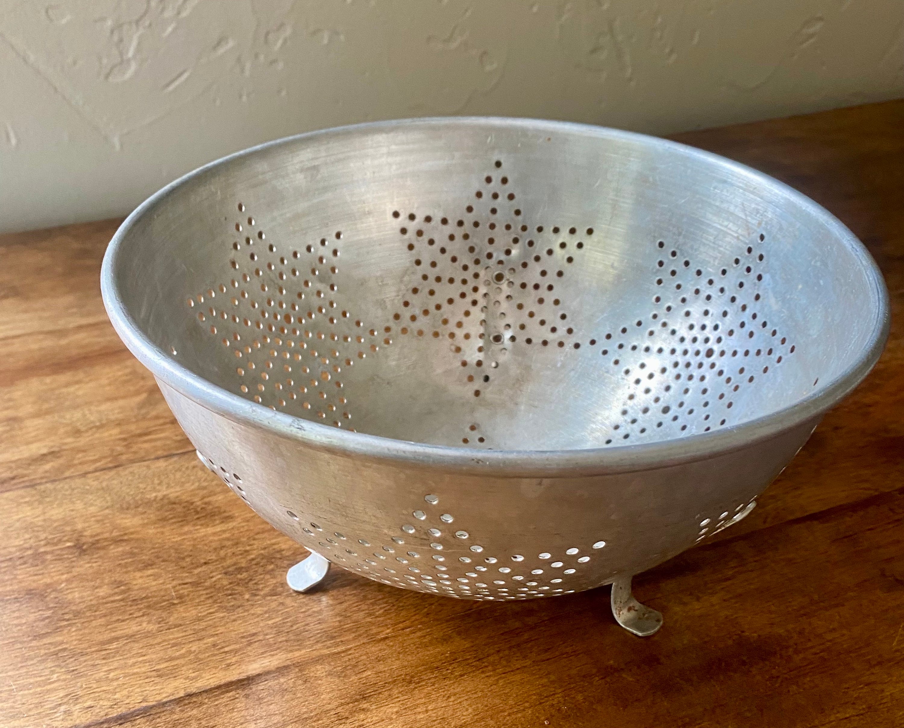 Aluminum Footed Colanders With Star Design Rustic Farmhouse Decor Star ...