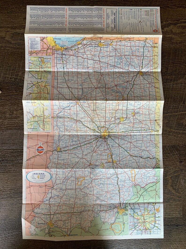 Vintage 50s - 70s Maps - Choose Your State or City - Framable Maps ...