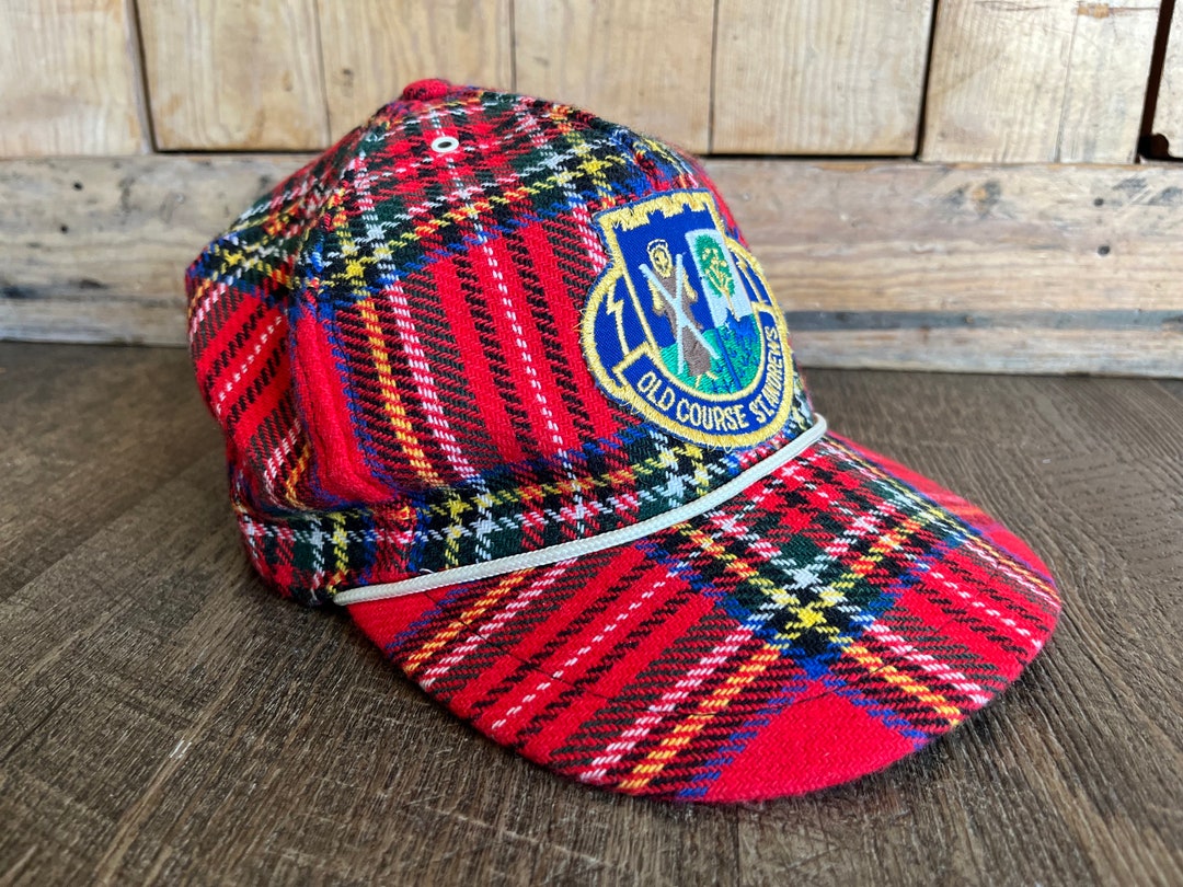 Vintage Old Course St. Andrews Golf Hat - Tartan Plaid, Vintage Hats ...