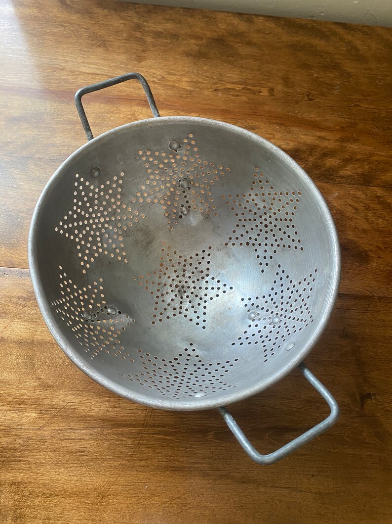 Aluminum Footed Colanders With Star Design Rustic Farmhouse Decor Star ...
