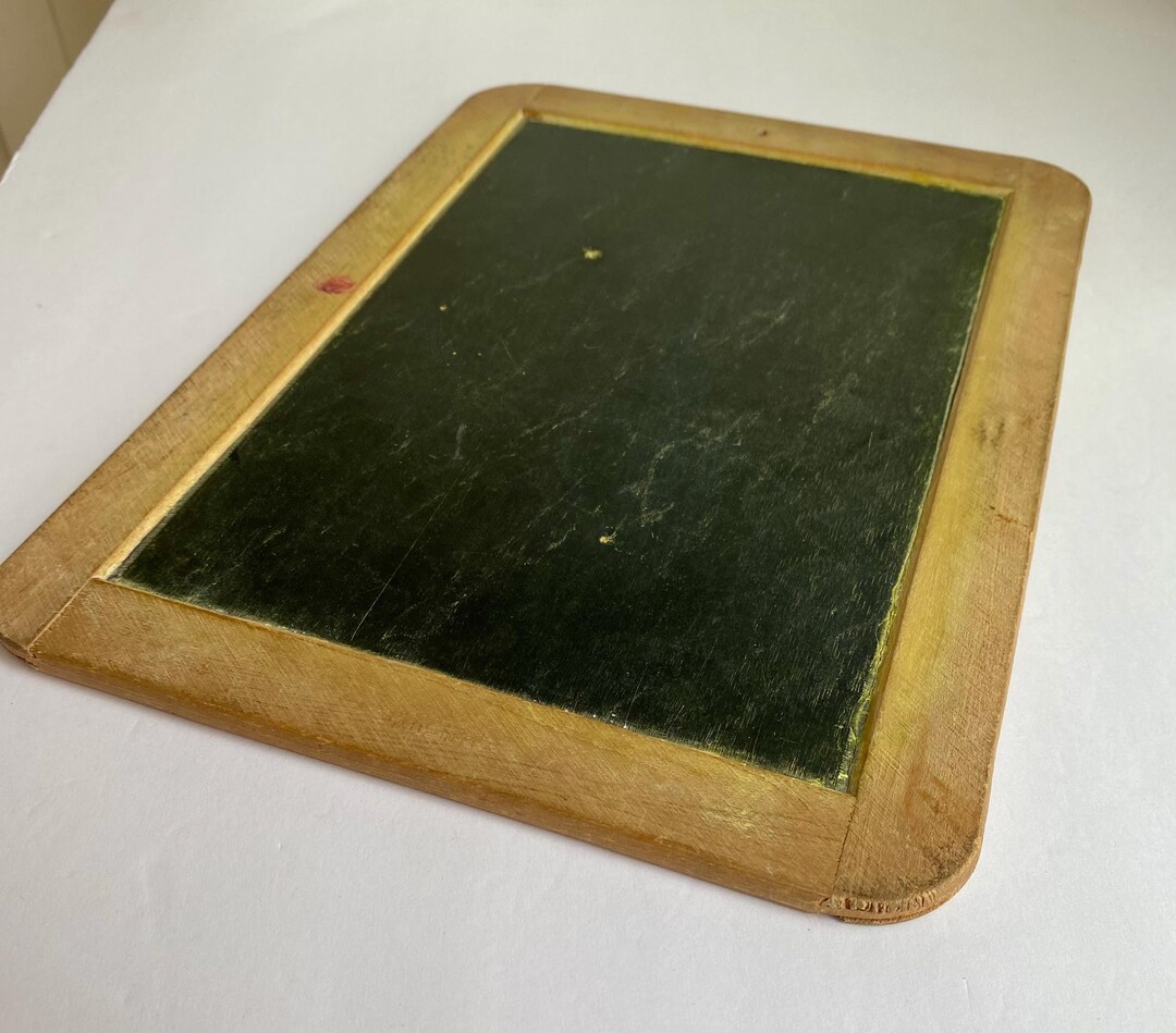 Vintage Chalkboard - Antique Schoolhouse Decor - Slate Chalk Blackboard ...