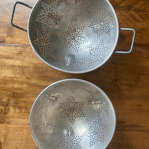 Aluminum Footed Colanders With Star Design Rustic Farmhouse Decor Star ...