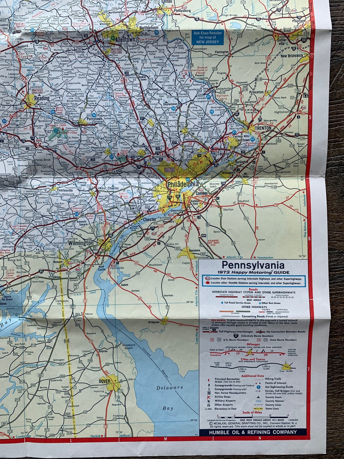 Vintage 50s 70s Maps Choose Your State or City Framable - Etsy