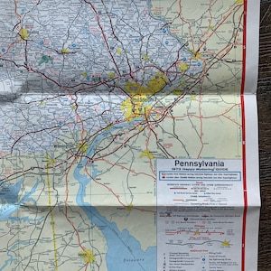 Vintage 50s - 70s Maps - Choose Your State or City - Framable Maps ...