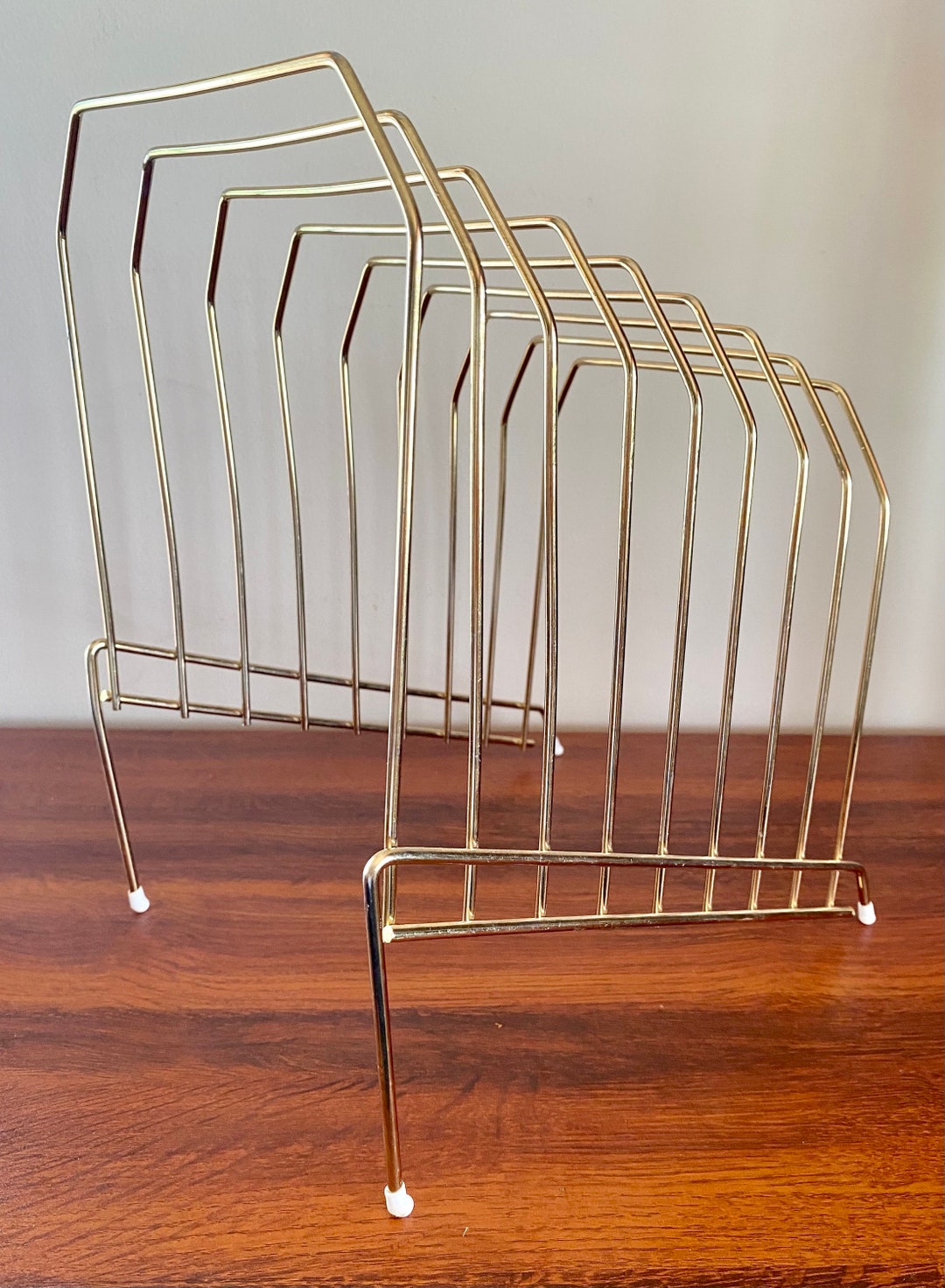 Retro Wire Vinyl Record Storage Rack Record Album Holder Wire Brass ...