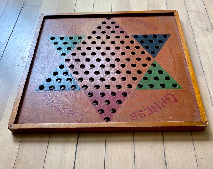 Vintage Antique Chinese Checker Board - Original Star Checkers Game ... Vintage Antique Chinese Checker Board - Original Star Checkers Game ...