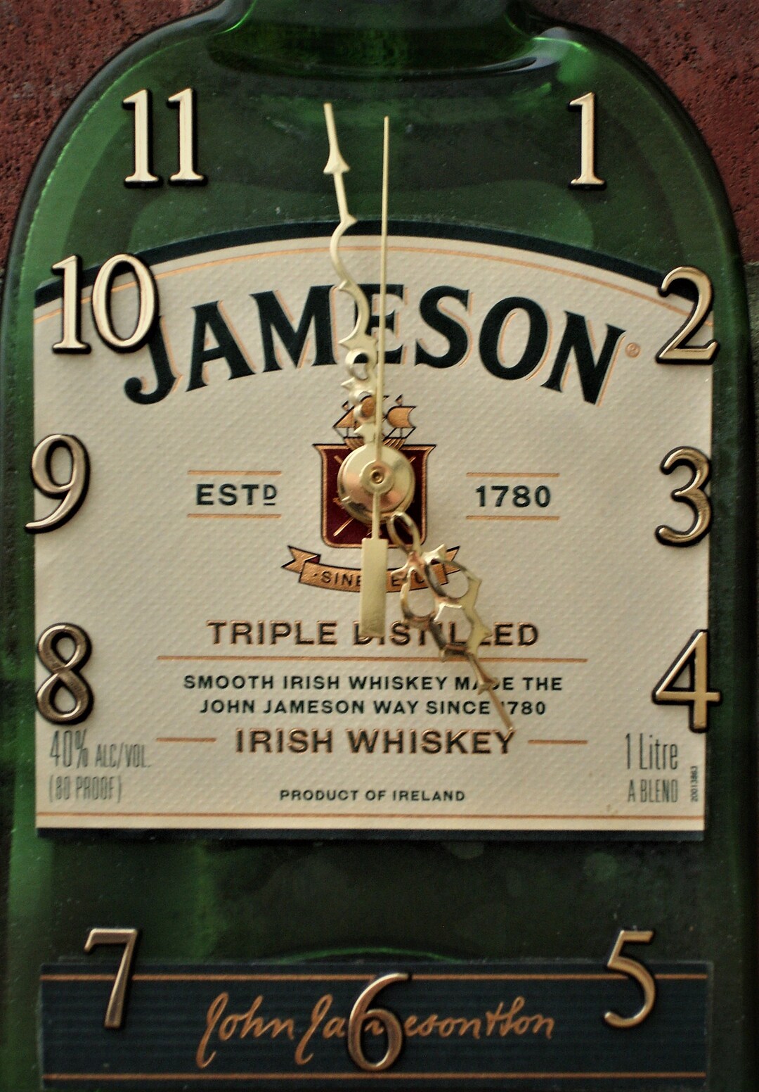Jameson Irish Whiskey Slumped Bottle Clock - Etsy