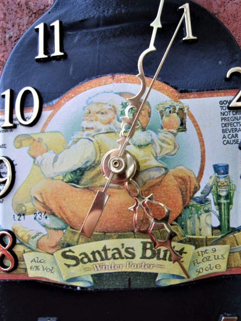 Santa and the Bad Elf Clocks to Hang for the Holidays | Etsy