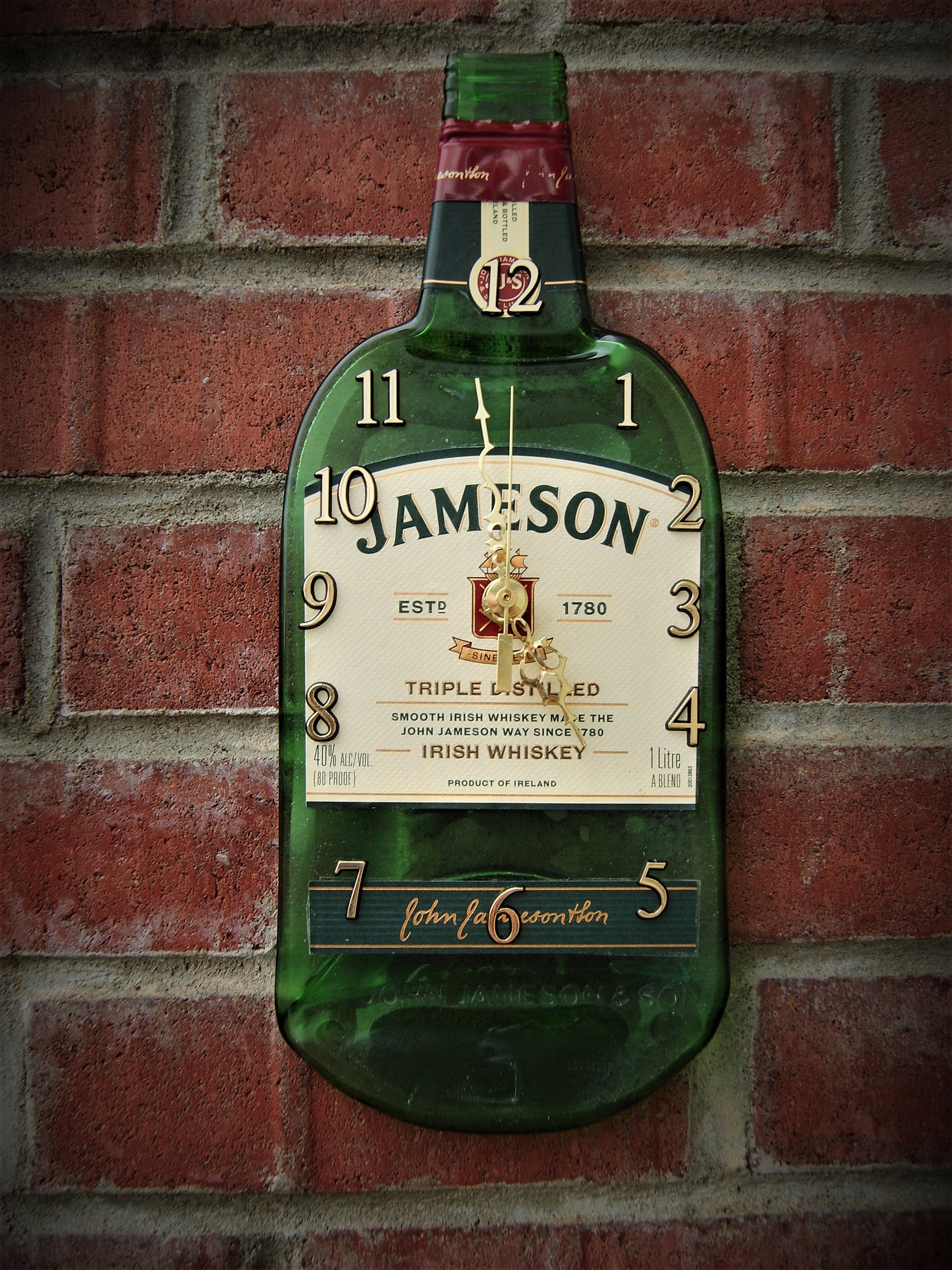 Jameson Irish Whiskey Slumped Bottle Clock - Etsy