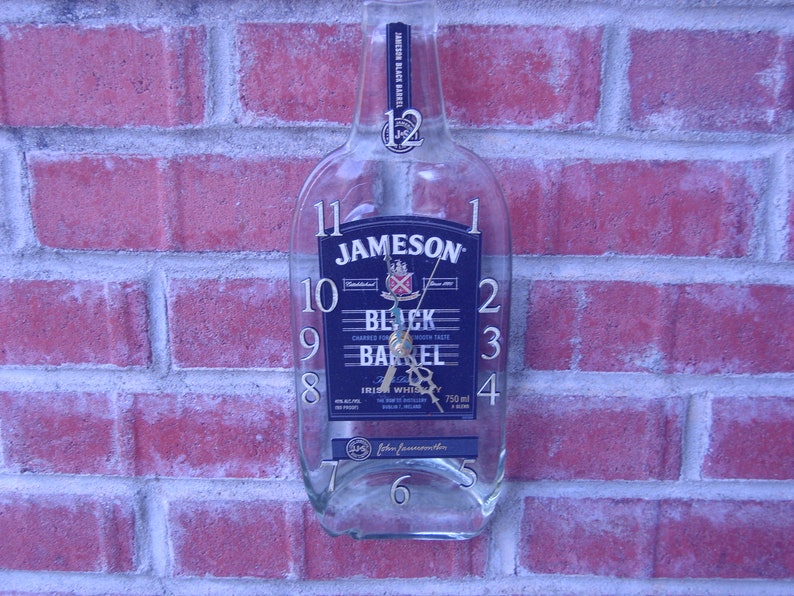 Jameson Black Barrel Whiskey Bottle Clock | Etsy