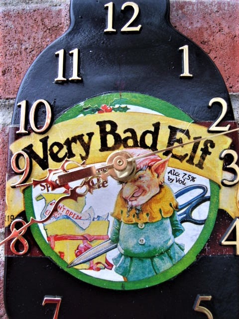 Santa and the Bad Elf Clocks to Hang for the Holidays - Etsy