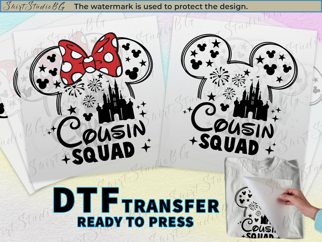Disney Cousins Squad DTF Transfer Ready to Press, Cousin Crew Dtf ...