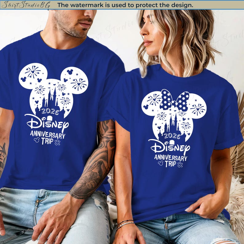 Disney 2026 Anniversary Trip Shirts, Matching Family Vacation Tees ...