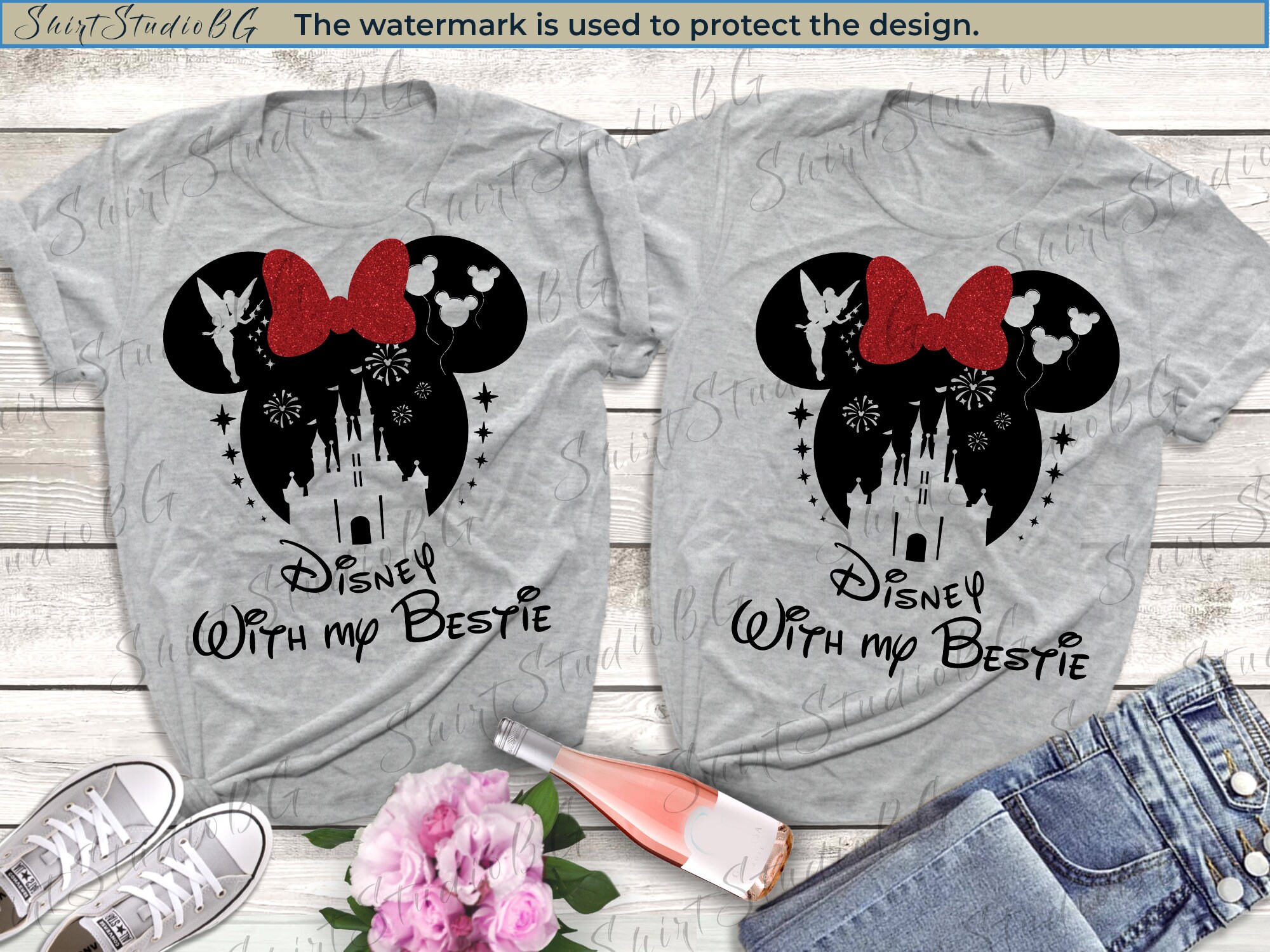 Disney With My Bestie Shirts, Disney Besties Shirt, Disney Girls Trip ...
