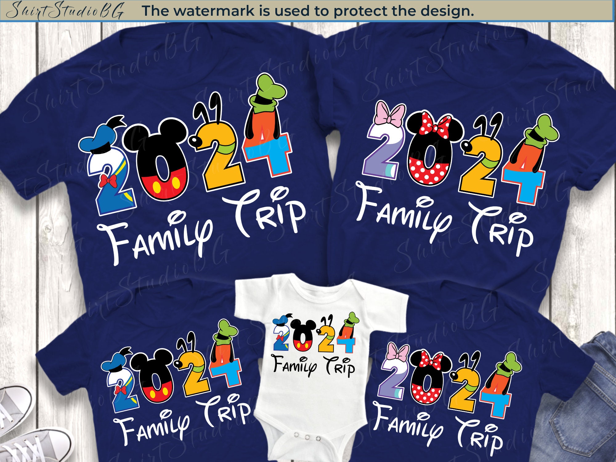 Vacation Disney Family Trip 2024 Shirts, Disney Family Shirts sold by ...