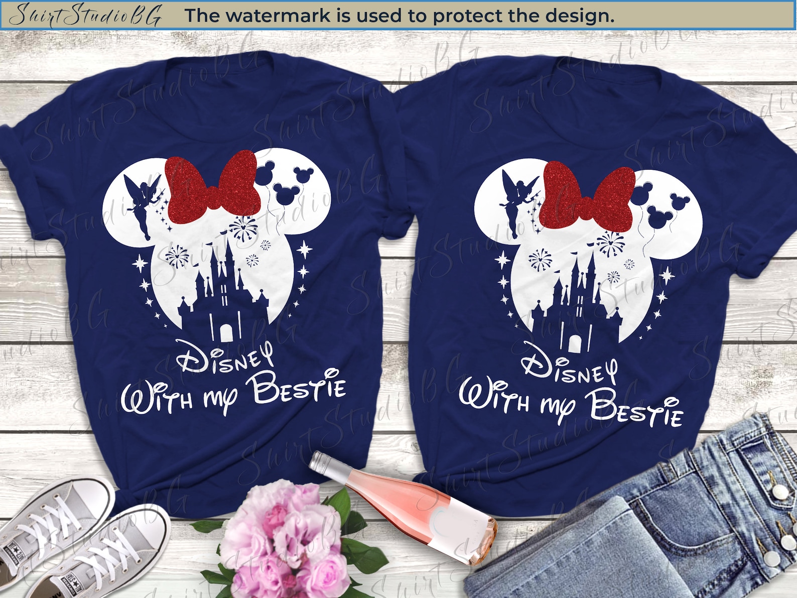Disney With My Bestie Shirts, Disney Besties Shirt, Disney Girls Trip ...