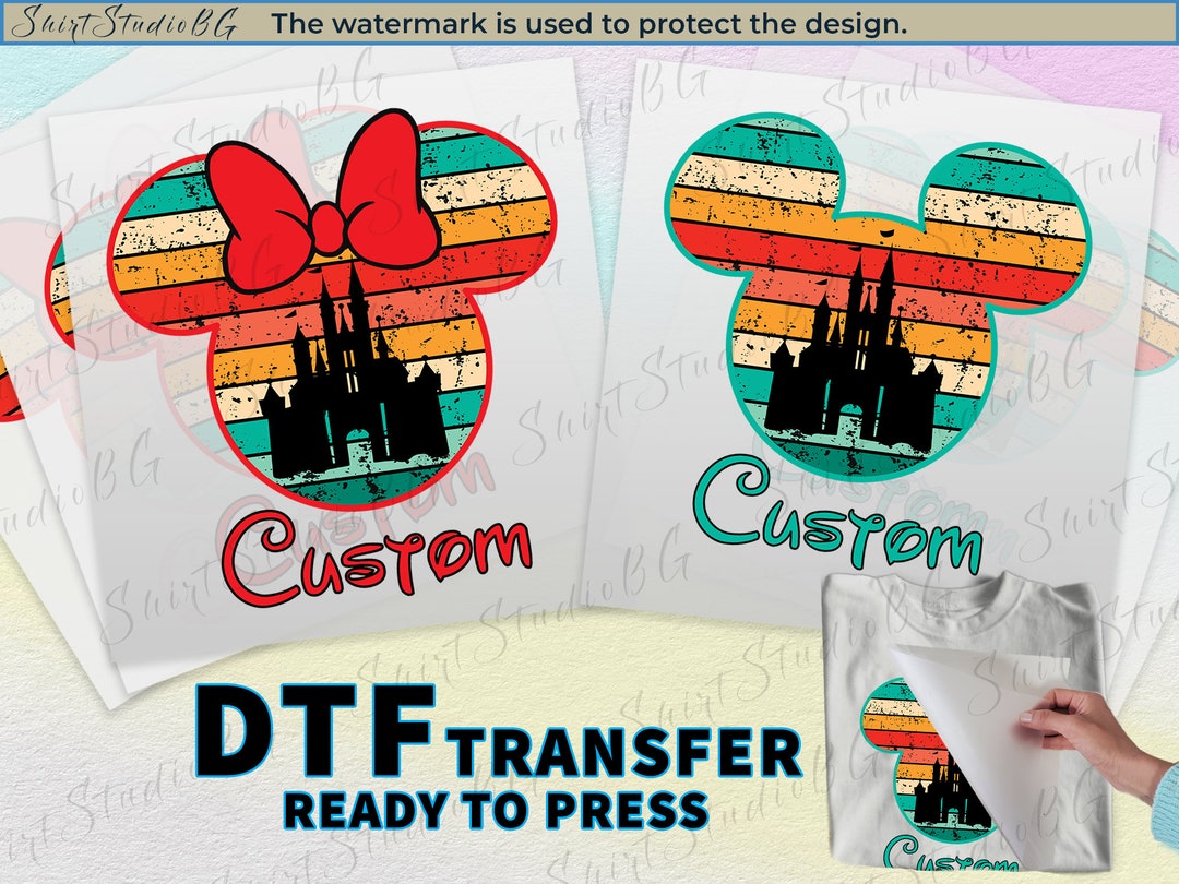 Ready to Press Custom Retro Disney DTF Transfer, Disney Transfers, DTF ...