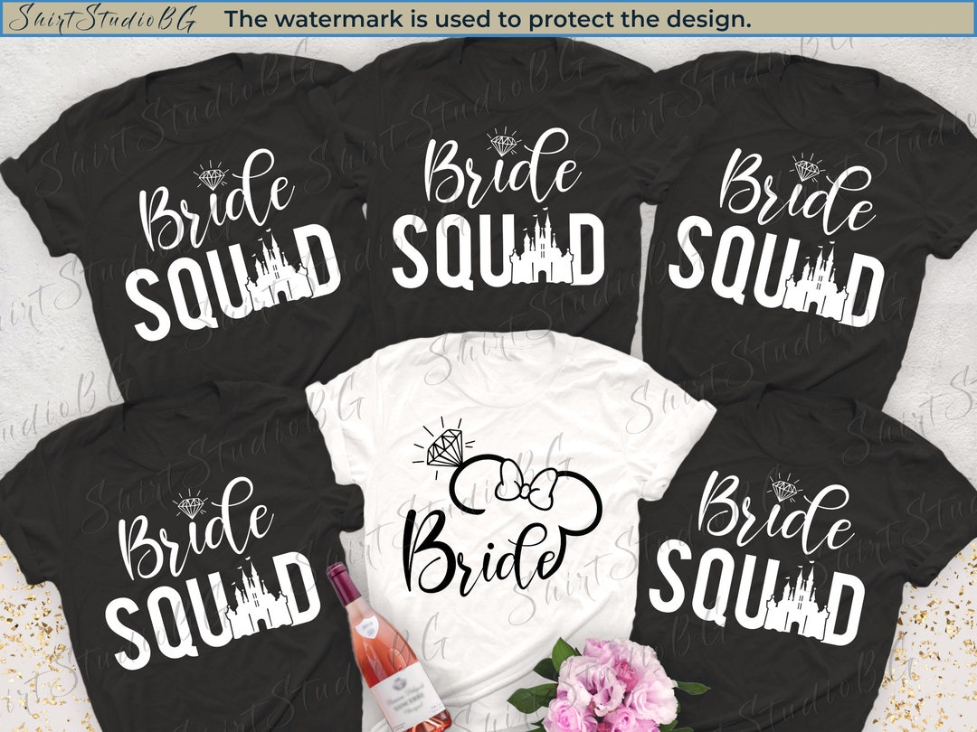 Disney Bride Squad Shirts, Bachelorette Party, Disneyworld - Etsy