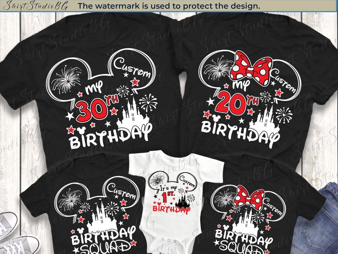 Custom Disney Birthday Squad Shirts, Birthday Shirts, Disney Family ...