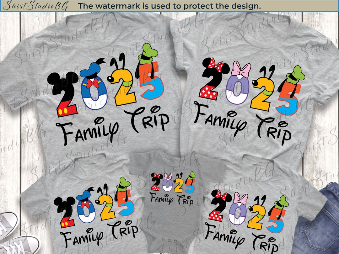 Disney 2025 Family Trip Vacation Shirts, Disney Family Shirts, Disneyland Shirts, Disney Couple ...