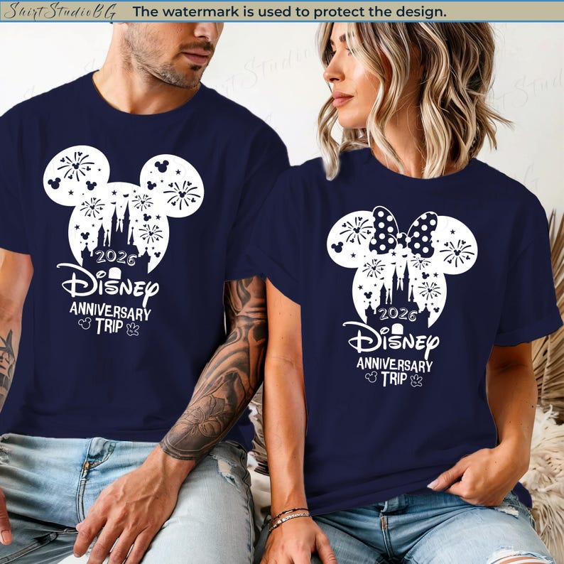 Disney 2026 Anniversary Trip Shirts, Matching Family Vacation Tees ...