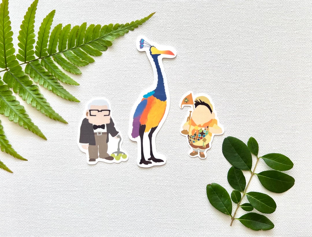 Up Movie Character Stickers: Carl, Russell, Kevin - Etsy