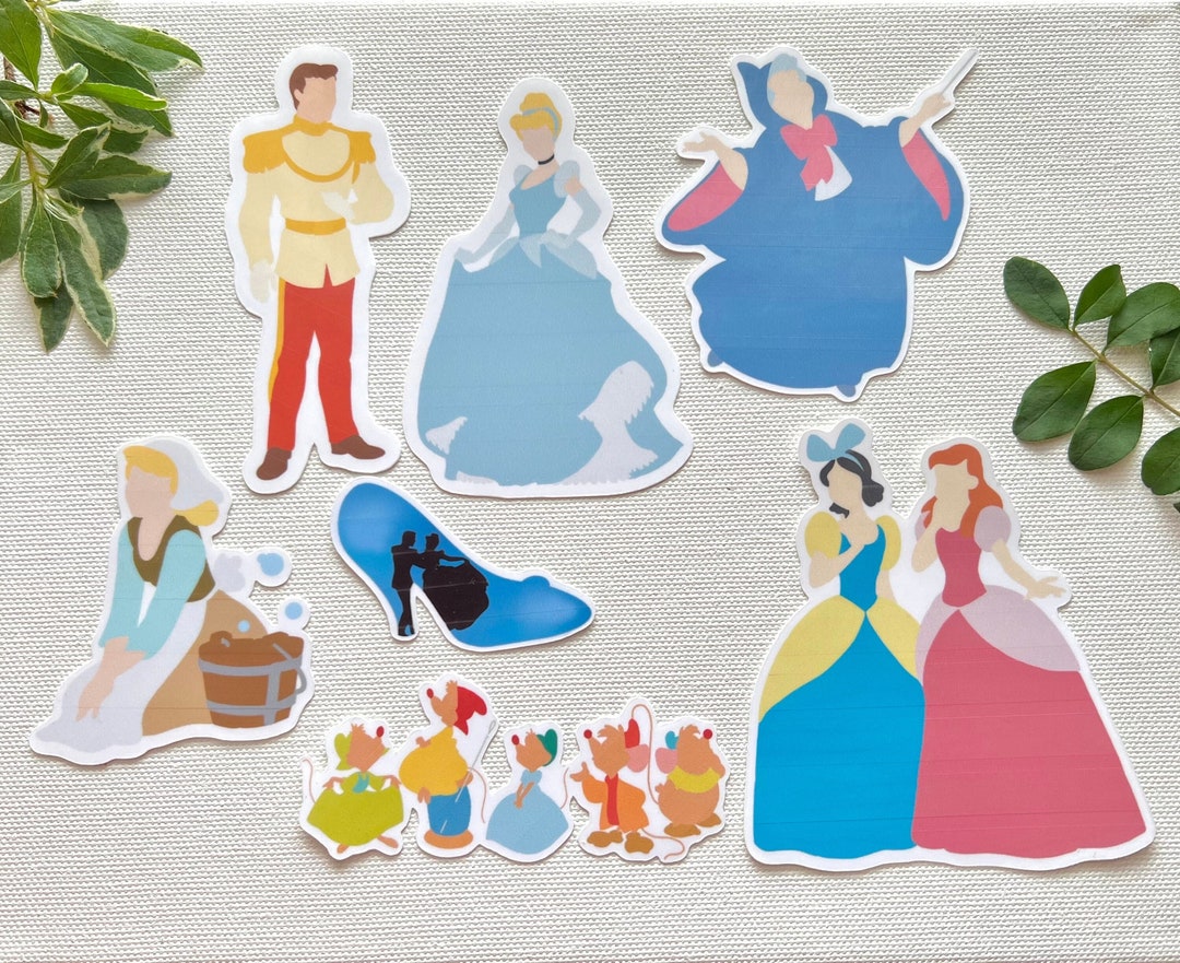Cinderella Stickers: Water Bottle & Laptop Decals - Etsy