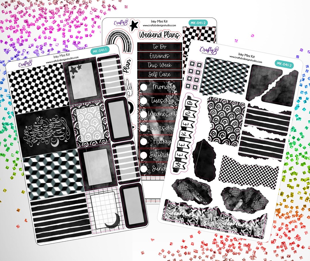 Inky NEW Journaling Sheet Mini Kit Sticker Deco Decorative Sticker ...