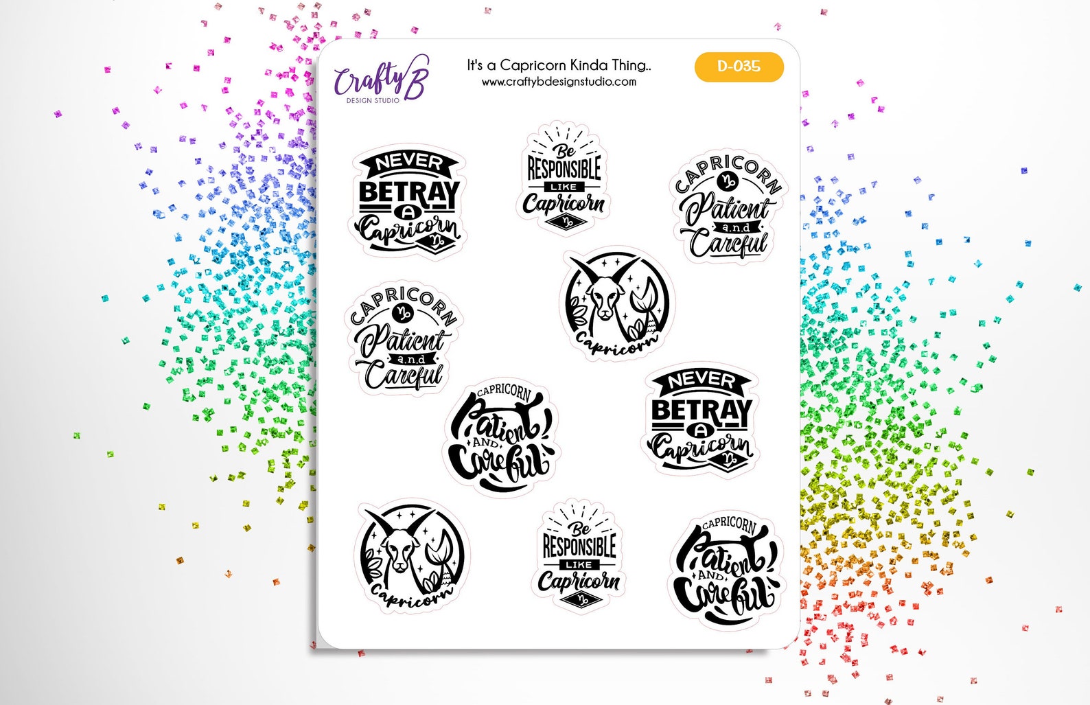 Capricorn Personality Stickers Sticker Deco Decorative - Etsy UK