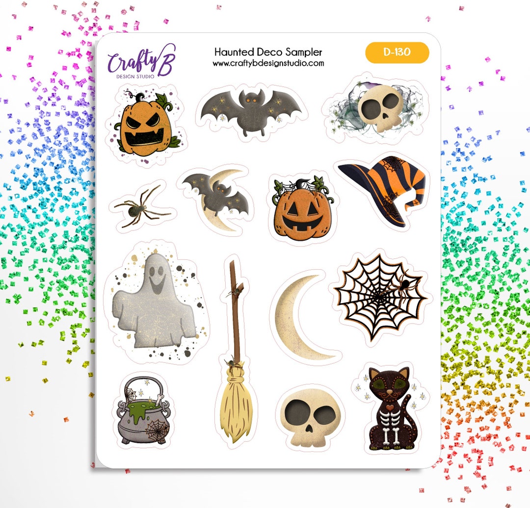 Haunted Sampler Deco Stickers Sticker Deco Decorative Stickers Spooky ...
