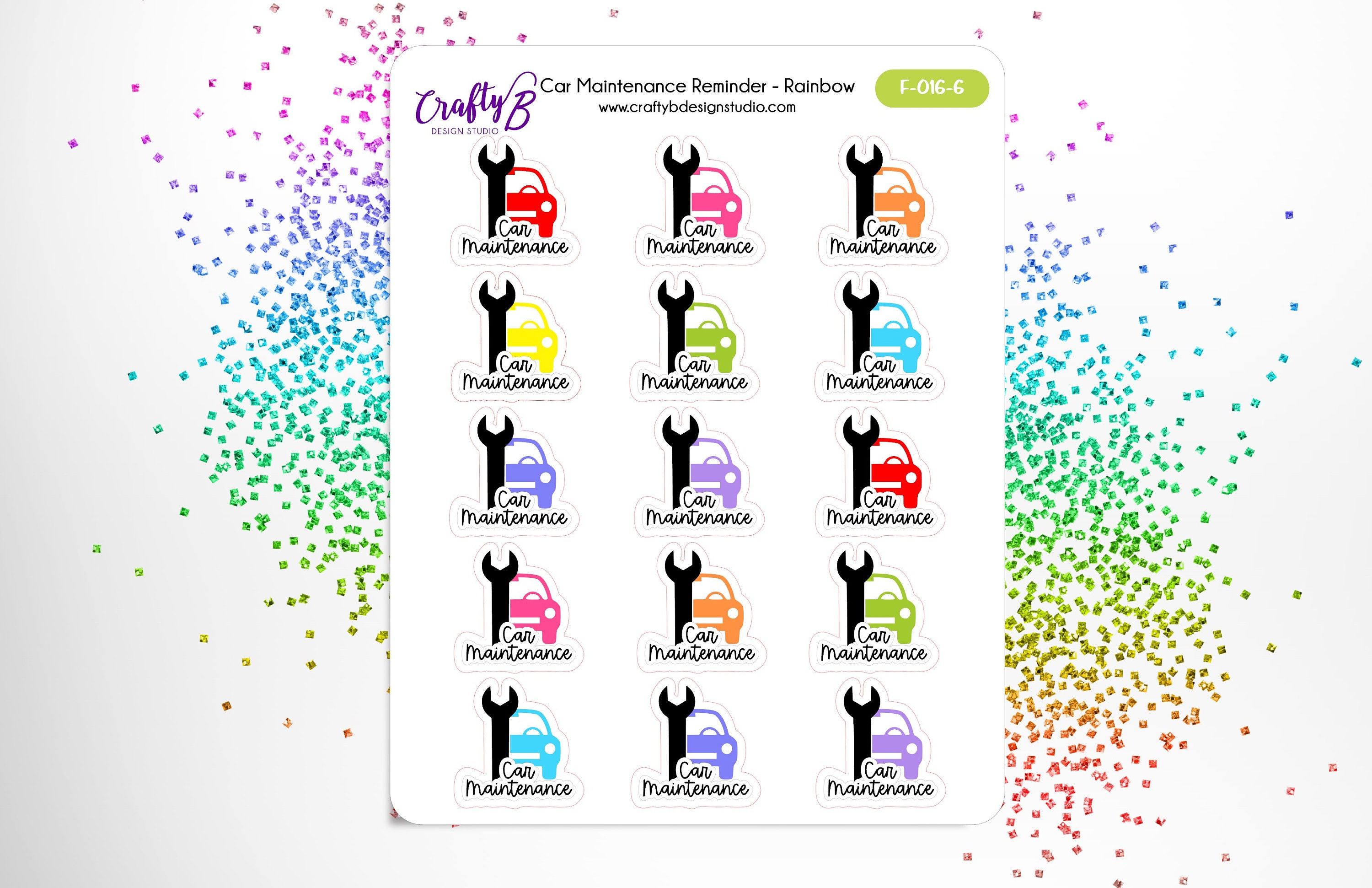 Recordatorio de mantenimiento del coche pegatinas / Sticker - Etsy España