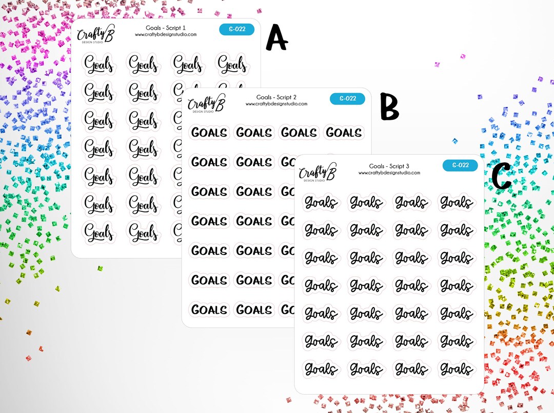 S-22 Goals Script Sampler Sticker Deco Decorative Stickers Scripts ...