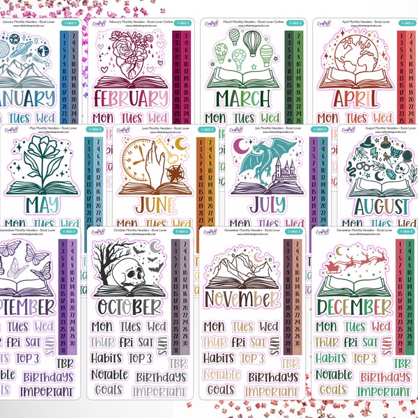 Monthly Headers - Etsy