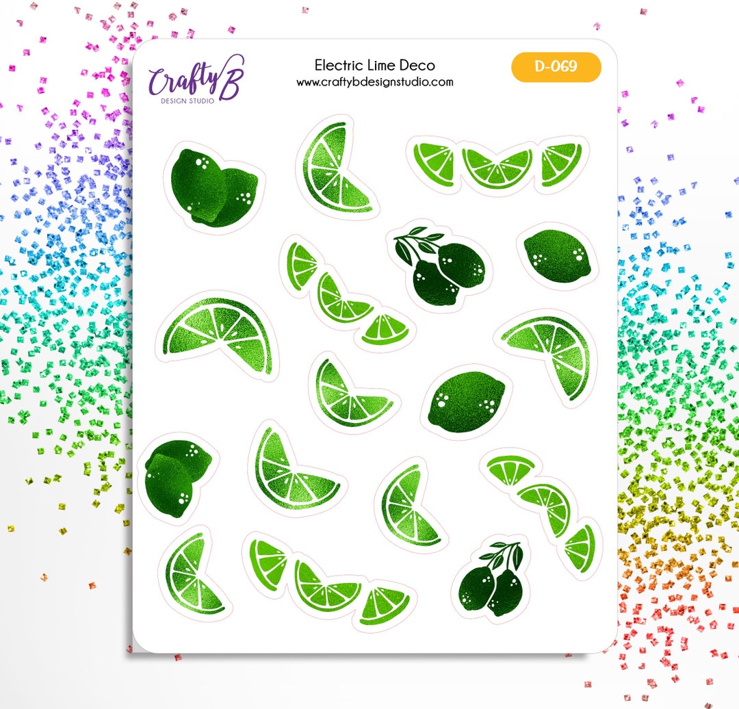 Electric Lime Deco Sampler Sticker Sticker Deko Dekorative Sticker ...