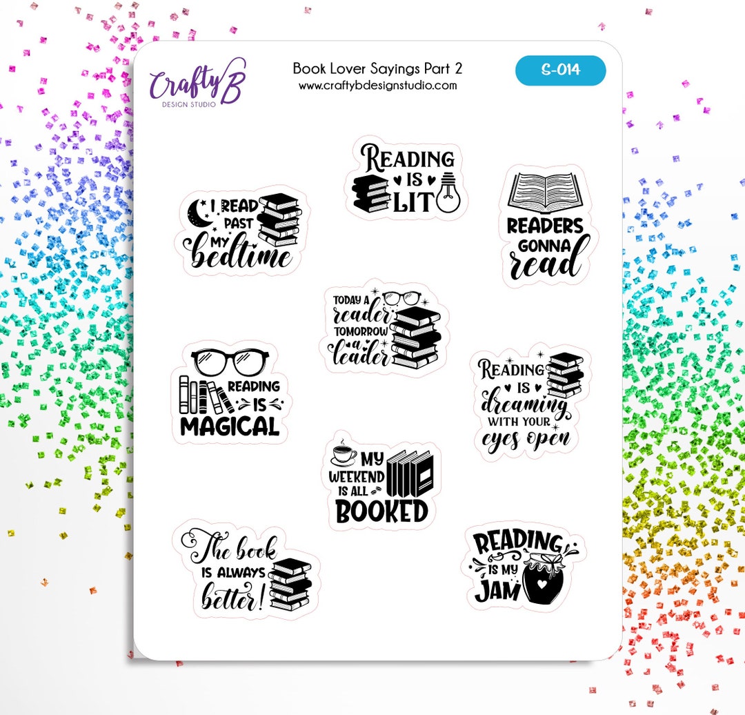 Book Lover Sayings Part 2 Sassy Sayings Sticker Deco Decorative ...