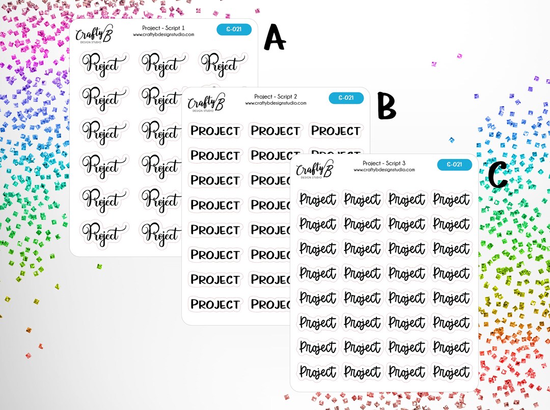Project Script Sampler Sticker Deco Decorative Stickers Scripts ...