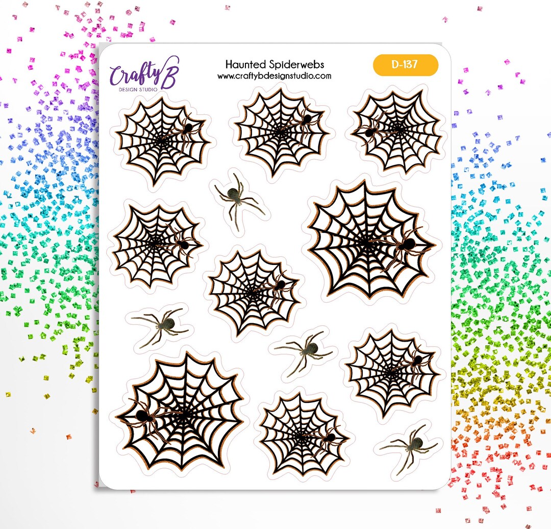Haunted Spiderweb Stickers Sticker Deco Decorative Stickers Spooky ...
